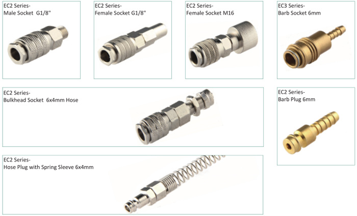 G1/8" Miniature Quick Coupling with Male Socket